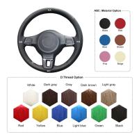China Hand Stitched Steering Wheel Cover for Volkswagen VW Golf 6 Plus Polo Tiguan Touran Caddy Jetta for sale