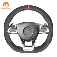 China Mercedes-Benz A45 AMG C43 C63 CLA C45 CLS AMG 2015-2018 Soft Suede Steering Wheel Cover for sale