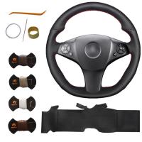 China Artificial Leather Custom Hand Sew Steering Wheel Cover for Mercedes Benz W211 W246 W203 W204 W205 C117 C218 W212 X156 X204 AMG for sale
