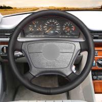 China Artificial Leather Custom Hand Sew Steering Wheel Cover for Mercedes Benz W211 W246 W203 W204 W205 C117 C218 W212 X156 X204 AMG for sale