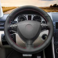 China Artificial Leather Custom Hand Sew Steering Wheel Cover for Mercedes Benz W211 W246 W203 W204 W205 C117 C218 W212 X156 X204 AMG for sale
