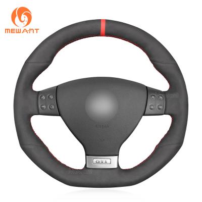China Sports Design Style Black Suede Steering Wheel Cover for VW Golf 5 R32 Line Scirocco for sale