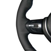 China Custom Thread Color Genuine Leather Steering Wheel Cover for BMW F Series Models for sale