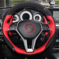China Custom Sport Grip Car Leather Steering Wheel Cover for Mercedes Benz W210 E240 E63 E320 E280 for sale