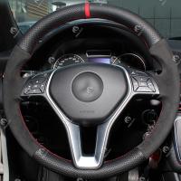 China Custom Sport Grip Car Leather Steering Wheel Cover for Mercedes Benz W210 E240 E63 E320 E280 for sale