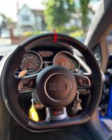 China Leather Steering Wheel Cover for Audi TT RS 8J Coupe Cabriolet R8 Spyder RS3 8P RS6 C6 Avant for sale
