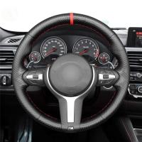 China Fan Club MEWANT Black Carbon Fiber Steering Wheel Cover for BMW 1 2 3 Series F22 F23 F30 F34 F32 F33 F36 F10 F07 F12 F13 F06 F39 F25 for sale