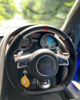 China Leather Steering Wheel Cover for Audi TT RS 8J Coupe Cabriolet R8 Spyder RS3 8P RS6 C6 Avant for sale