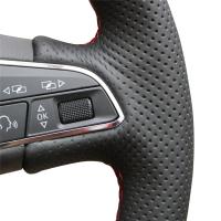 China SEAT LEON 5F1 2016 2017 2018 2019 2020 Hand Sewing Leather Suede Steering Wheel Cover for sale