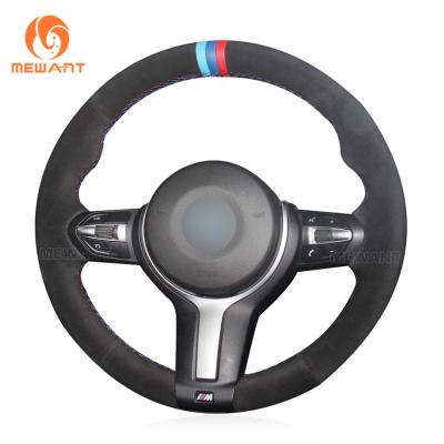 China BMW M Sport F22 F23 F30 F34 F32 F33 F36 F10 F07 F12 F13 F06 F39 F25 F26 F15 F16 Car Black Suede Steering Wheel Cover Year 2010- for sale