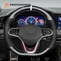 China VW Arteon Golf 8 GTI 8 Tiguan Touareg GTD GTE Luxury Car Steering Wheel Cover by MEWANT for sale