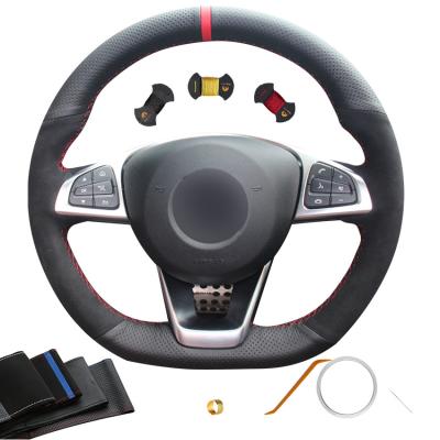 China Mercedes-Benz W205 AMG 43 45 C117 C218 W213 X253 C253 W166 W222 R172 3-Spoke Wheel Steering Wheel Cover for sale