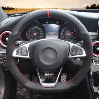 China Mercedes-Benz W205 AMG 43 45 C117 C218 W213 X253 C253 W166 W222 R172 3-Spoke Wheel Steering Wheel Cover for sale