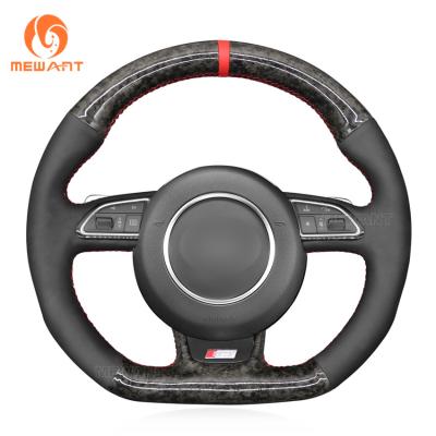 China Forged Carbon Soft Suede Steering Wheel Cover for Audi SQ5 A5 A7 RS5 RS7 S3 S4 S5 S6 S7 for sale