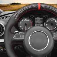 China Forged Carbon Soft Suede Steering Wheel Cover for Audi SQ5 A5 A7 RS5 RS7 S3 S4 S5 S6 S7 for sale
