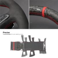 China Forged Carbon Soft Suede Steering Wheel Cover for Audi SQ5 A5 A7 RS5 RS7 S3 S4 S5 S6 S7 for sale