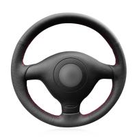 China VW Golf 4 5 6 7 8 Plus Polo Bora Sharan Atlas Jetta Tiguan Caddy EOS Arteon Leather Steering Wheel Cover for sale