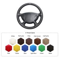 China Mercedes-Benz W210 E280 2007-2009 PU Leather Black DIY Car Wrap Steering Wheel Cover for sale