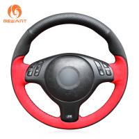 China Red Suede Leather Steering Wheel Cover for BMW 3 Series 5 Series E46 E39 M3 M5 330i 330ci Sport E36 for sale