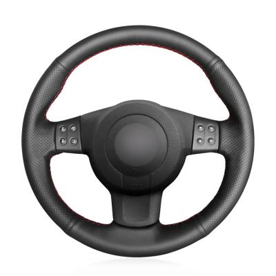 China Seat Leon Mk2 Ibiza 6L 2007-2008 Customized Black DIY Hand Sewing Steering Wheel Cover for sale