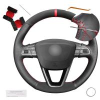 China Fan Club Design Style Steering Wheel Cover for Seat Leon 5F Mk3 Ibiza 6J Arona Alhambra for sale