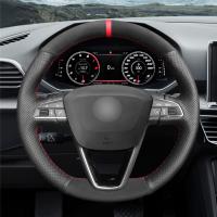 China Fan Club Design Style Steering Wheel Cover for Seat Leon 5F Mk3 Ibiza 6J Arona Alhambra for sale