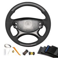 China Mercedes-Benz 55 AMG C209 63 AMG C219 W211 R230 65 AMG E63 PU Leather Suede Steering Wheel Cover for sale
