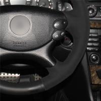China Mercedes-Benz 55 AMG C209 63 AMG C219 W211 R230 65 AMG E63 PU Leather Suede Steering Wheel Cover for sale