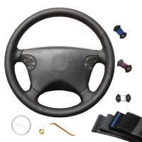 China Custom Red Thread Steering Wheel Cover for Mercedes-Benz W210 E-Class E320 2000 2001 2002 for sale