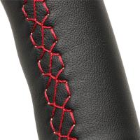 China Custom Red Thread Steering Wheel Cover for Mercedes-Benz W210 E-Class E320 2000 2001 2002 for sale