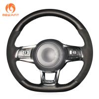 China Hand Sewing Steering Wheel Cover for VW Golf GTI/GTD/GTE Polo GTI Tiguan R-Line Jetta GLI 2013-2021 for sale
