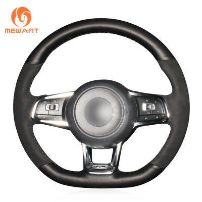 China Hand Sewing Steering Wheel Cover for VW Golf GTI/GTD/GTE Polo GTI Tiguan R-Line Jetta GLI 2013-2021 for sale