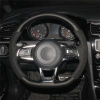 China Hand Sewing Steering Wheel Cover for VW Golf GTI/GTD/GTE Polo GTI Tiguan R-Line Jetta GLI 2013-2021 for sale