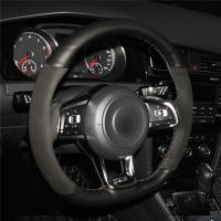 China Hand Sewing Steering Wheel Cover for VW Golf GTI/GTD/GTE Polo GTI Tiguan R-Line Jetta GLI 2013-2021 for sale