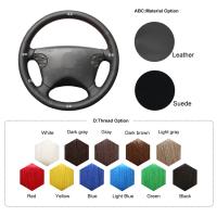 China 4-Spoke Wheel Genuine Leather Car Steering Wheel Cover for Mercedes-Benz W210 E-Class for sale