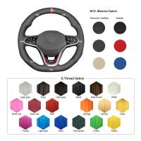 China Soft Suede Steering Wheel Cover for Volkswagen Golf 8 MK8 GTI Golf GTE GTD 2020-2021 for sale