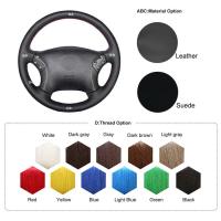 China Mercedes Benz W203 C-Class 2001-2007 4-Spoke Wheel Leather Steering Wheel Cover Black for sale
