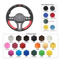 China 2014-2016 BMW 140i 330i M3 F87 F80 F30 F25 F10 F11 F45 F15 Soft Suede Steering Wheel Cover for sale