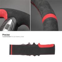 China 2014-2016 BMW 140i 330i M3 F87 F80 F30 F25 F10 F11 F45 F15 Soft Suede Steering Wheel Cover for sale