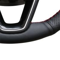 China Leather Steering Wheel Cover for Seat Leon 5F Mk3 Ibiza 6J Alhambra 2013-2019 30*15*5cm for sale