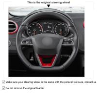 China Suede Steering Wheel Cover for Seat Leon Cupra R Leon ST Ateca FR Ibiza 2013 2014 2015 for sale
