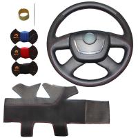 China Custom Black Suede Steering Wheel Cover for Skoda Octavia Superb Fabia Yeti 2009-2013 for sale