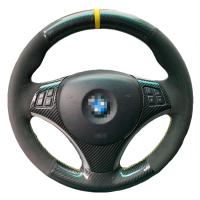 China Steering Wheel Cover for BMW E90 E91 E92 E93 E87 E81 E82 E88 X1 E84 M3 325i Browness for sale