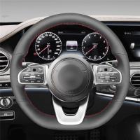 China Mercedes-Benz A250 W177 C118 W205 C257 W213 W463 W222 W167 W247 Genuine Leather Steering Wheel Cover for sale