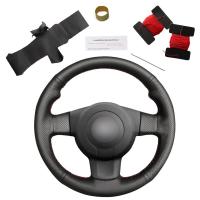 China Seat Leon 1P FR Cupra Ibiza 6L 2006 2007 Hand Stitched Leather Steering Wheel Cover for sale