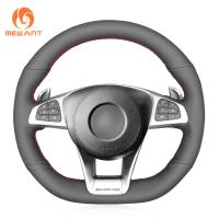China CLA45 AMG Hand Sewn Leather Steering Wheel Cover for Mercedes Benz C43 63 AMG 2015-2018 CLS 63 AMG for sale