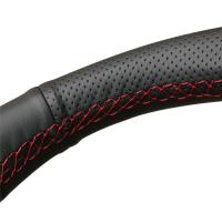 China Seat Leon 1P FR Cupra Ibiza 6L 2006 2007 Hand Stitched Leather Steering Wheel Cover for sale