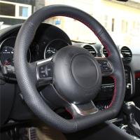 China Hand Stitched Black Leather Steering Wheel Cover for Audi A3 8P S3 R8 TT TTS TT RS Ready for sale