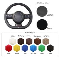 China Hand Stitched Black Leather Steering Wheel Cover for Audi A3 8P S3 R8 TT TTS TT RS Ready for sale