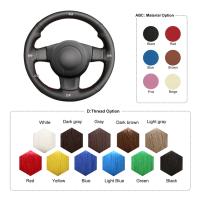 China Seat Leon 1P FR Cupra Ibiza 6L 2006 2007 Hand Stitched Leather Steering Wheel Cover for sale